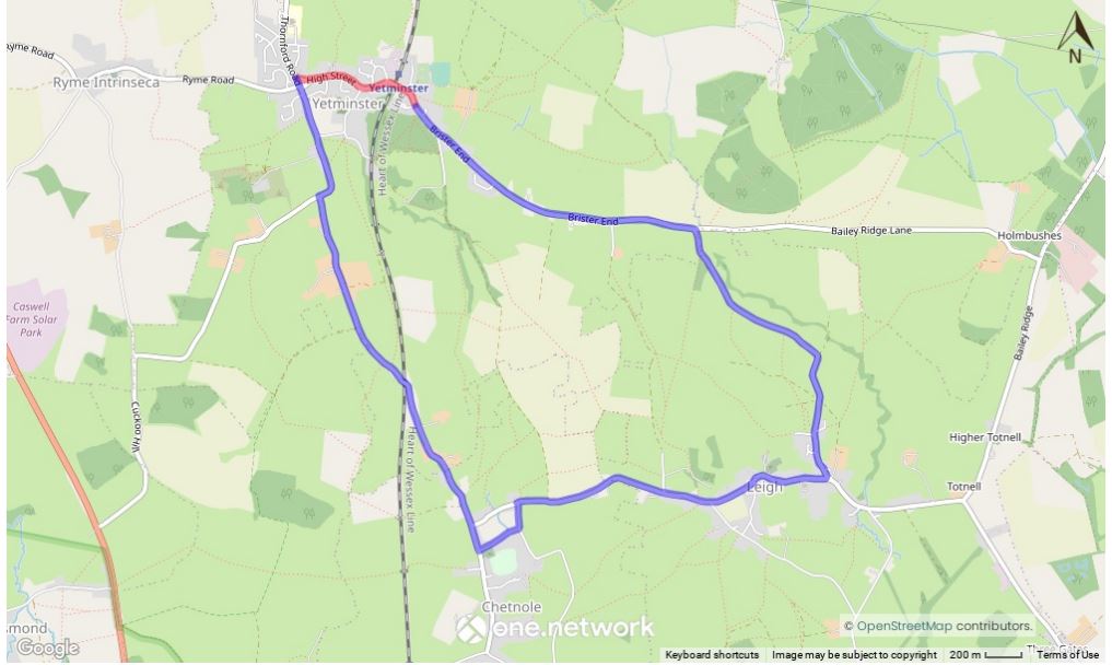 Road Closures – Yetminster, Ryme Intrinseca & Hamlet